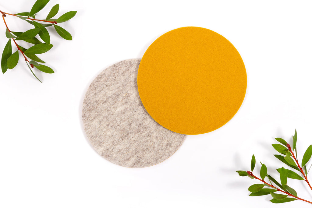 MULTI COLORED FELT TRIVETS 8" – Studio 82°